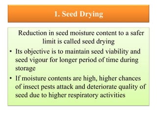 Seed processing and storage | PPTX
