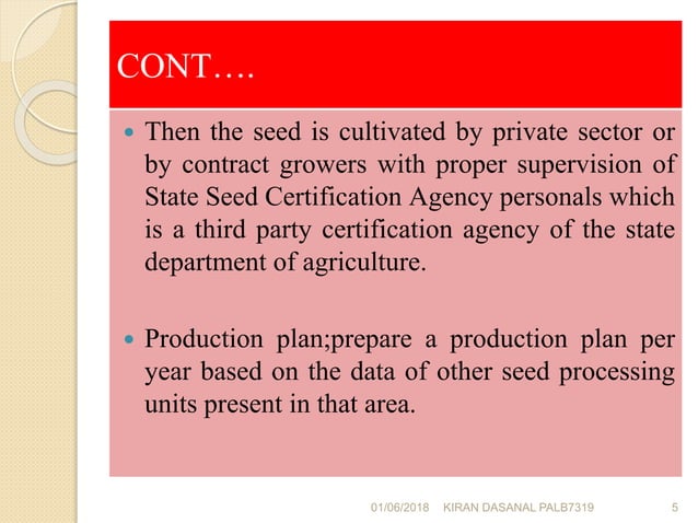 Plant design and building layout of seed processing unit | PPTX ...