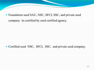 Seed production agencies | PPTX
