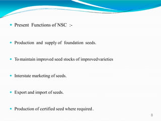 Seed production agencies | PPTX