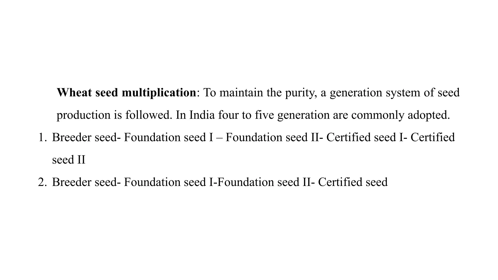 Seed production in wheat hybrid seed and others | PPTX
