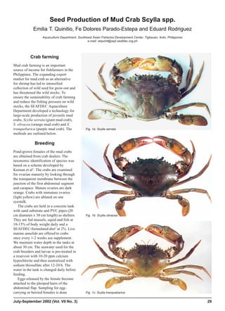 Seed production mudcrab | PDF