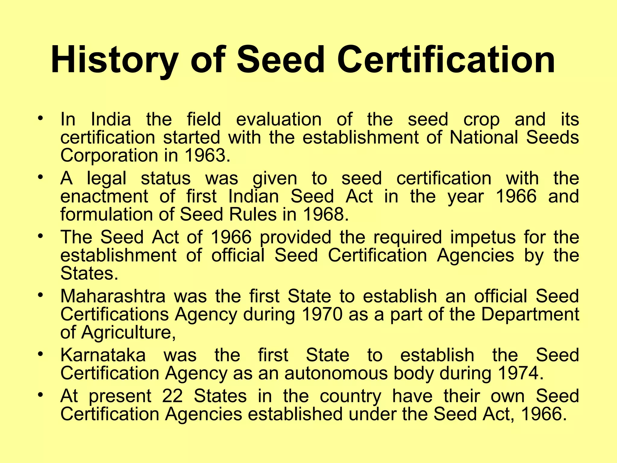 Seed production system in india | PPT