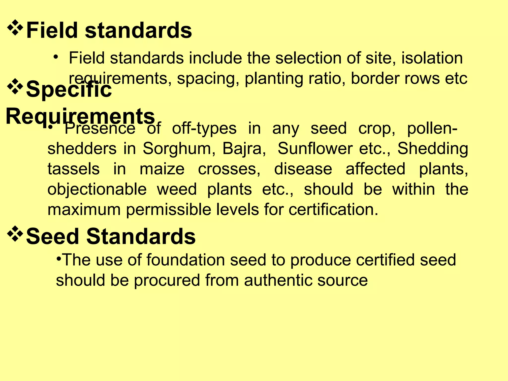 Seed production system in india | PPT