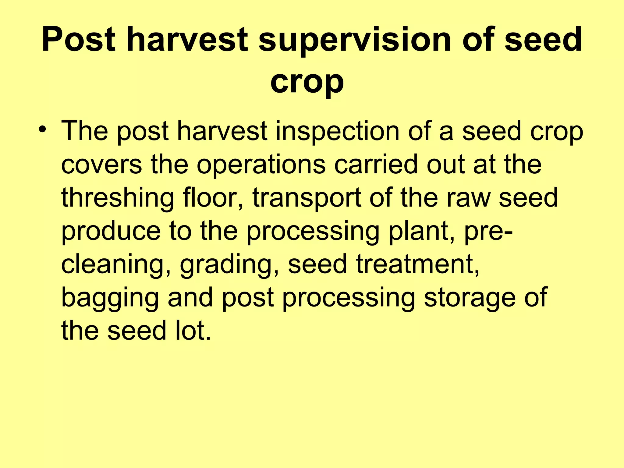 Seed production system in india | PPT