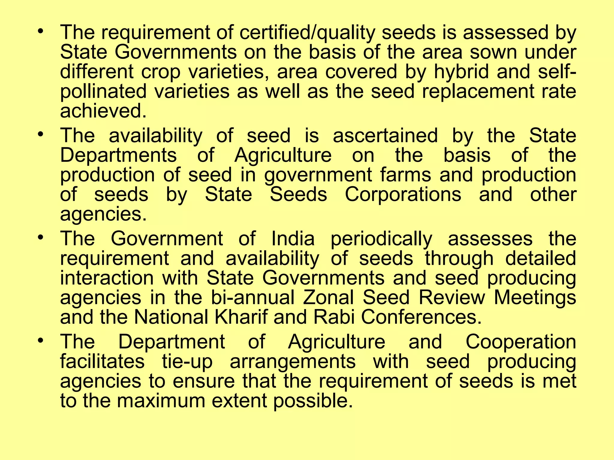 Seed production system in india | PPT