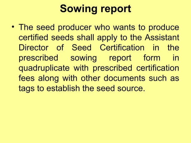 Seed production system in india | PPT | Agriculture | Industries