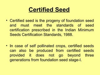 Seed production system in india | PPT