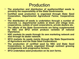 Seed production system in india | PPT
