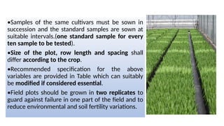Grow Out Test (Seed Quality and Testing ) | PPTX