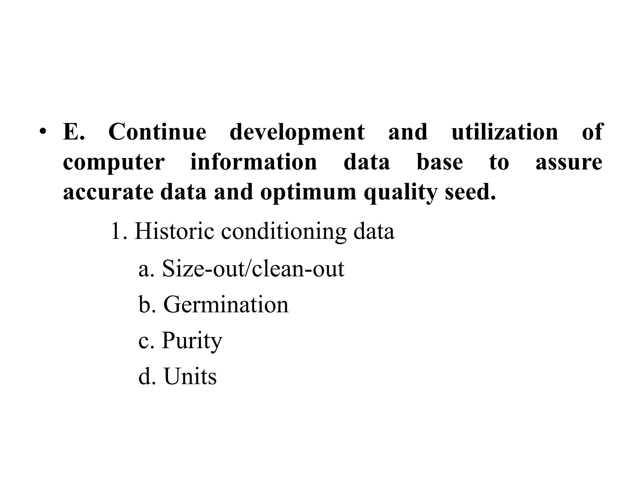 Seed quality assurance and control | PPTX