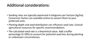 seed rate calculation with example of maize.pptx