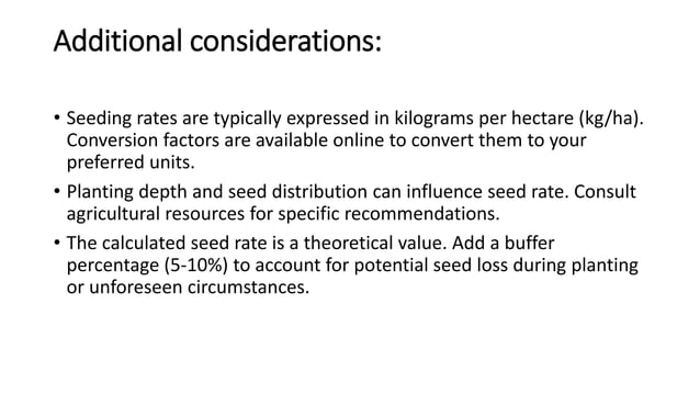 seed rate calculation with example of maize.pptx