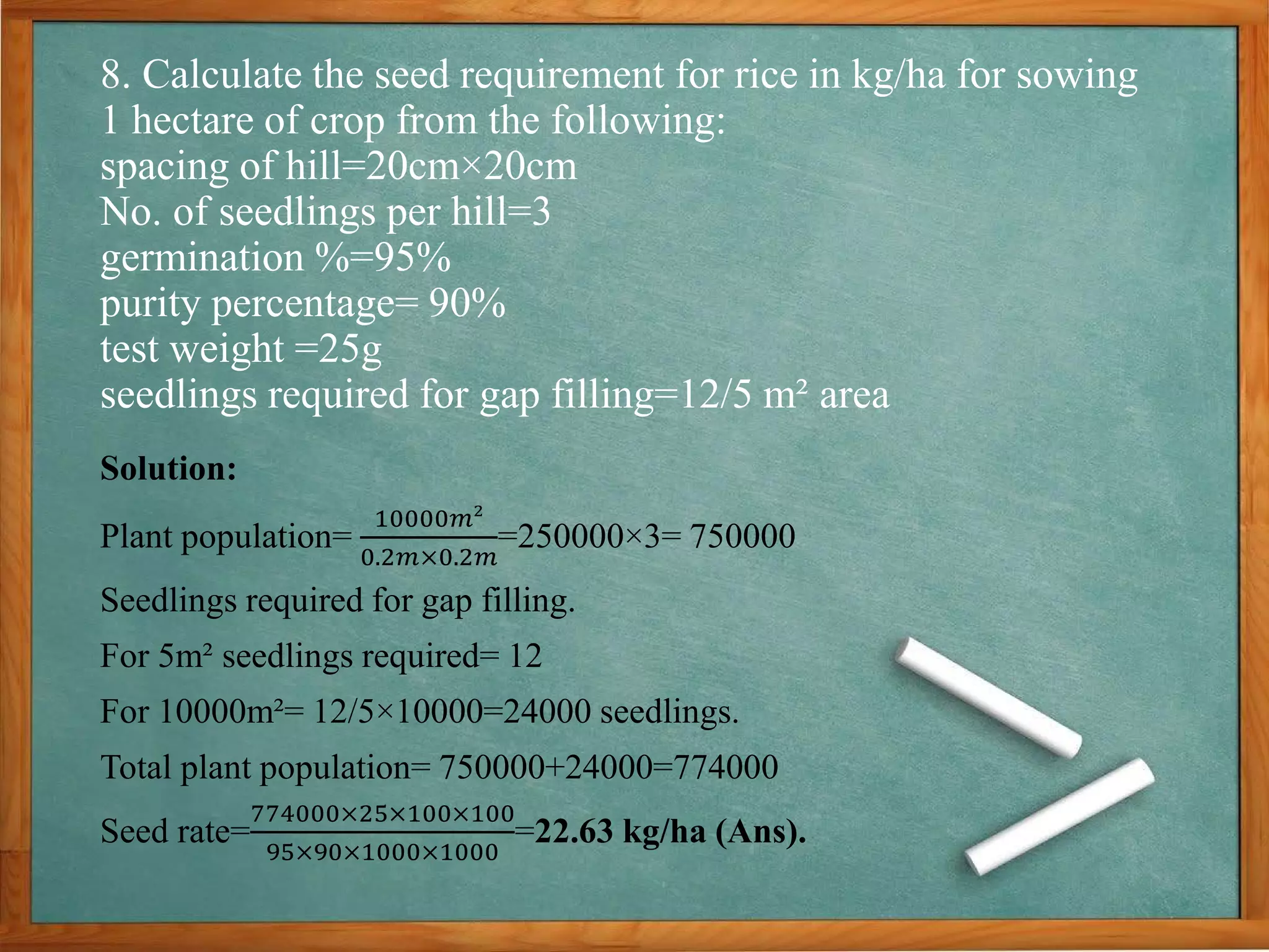 Seed rate calculation1 | PDF