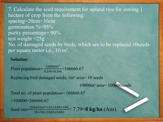 Seed rate calculation1 | PDF