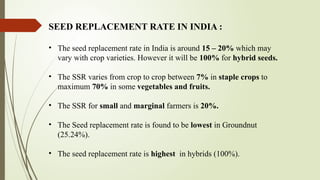 seed replacement rate.pptx agriculture seed science and technology | PPTX