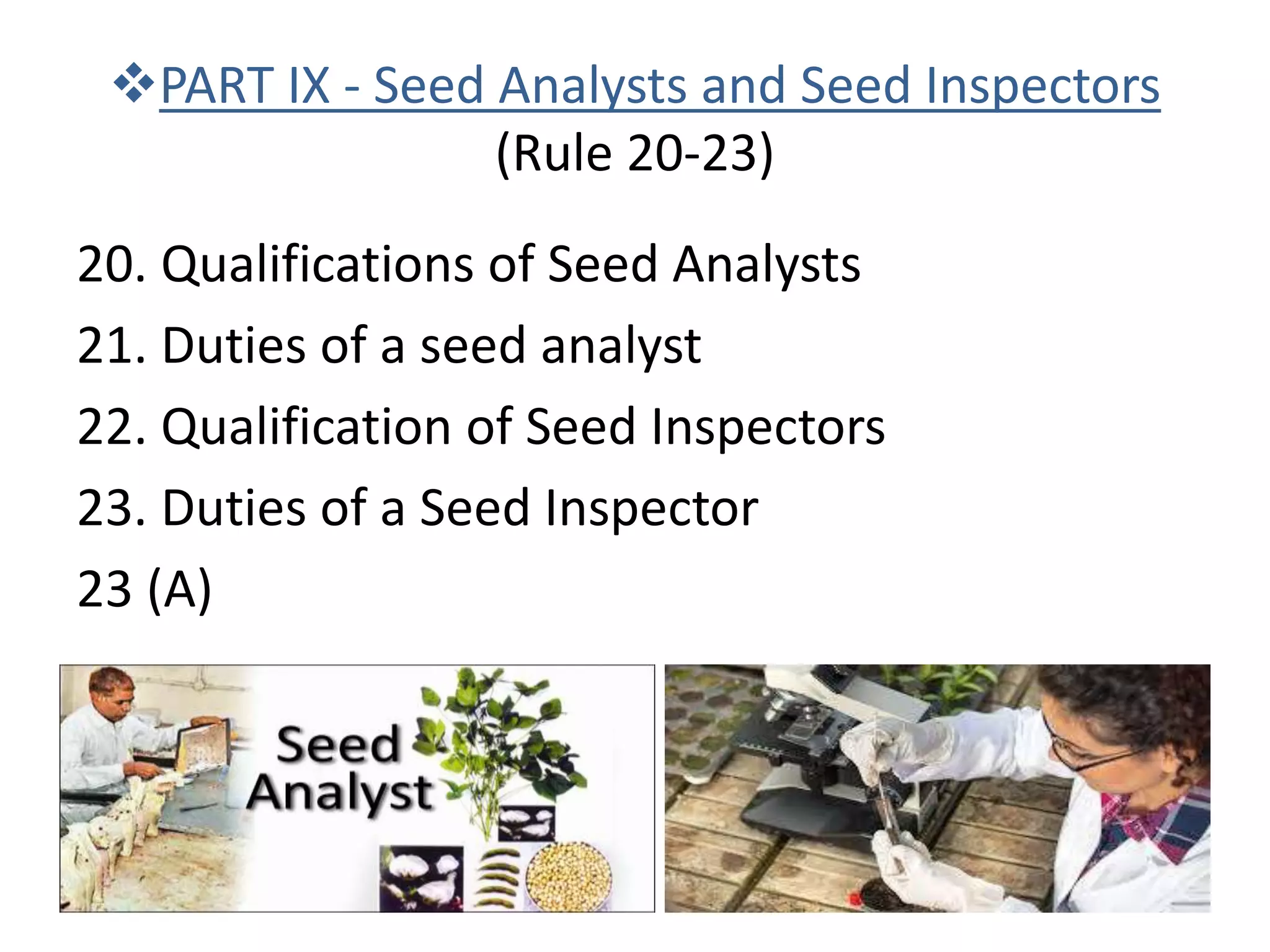 Seed rules , 1968 | PPTX