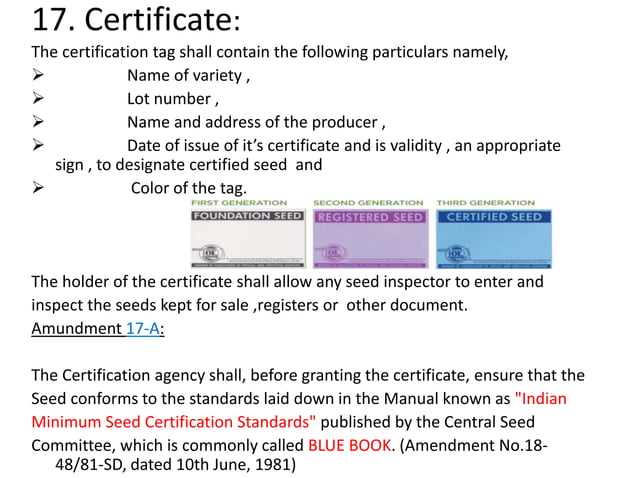 Seed rules , 1968 | PPTX