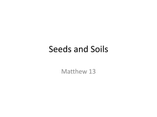 Seeds and soils | PPT
