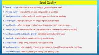 Seed science and technology - Basics | PPTX