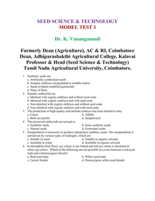 Seed Science & Technology Model test 1.pdf