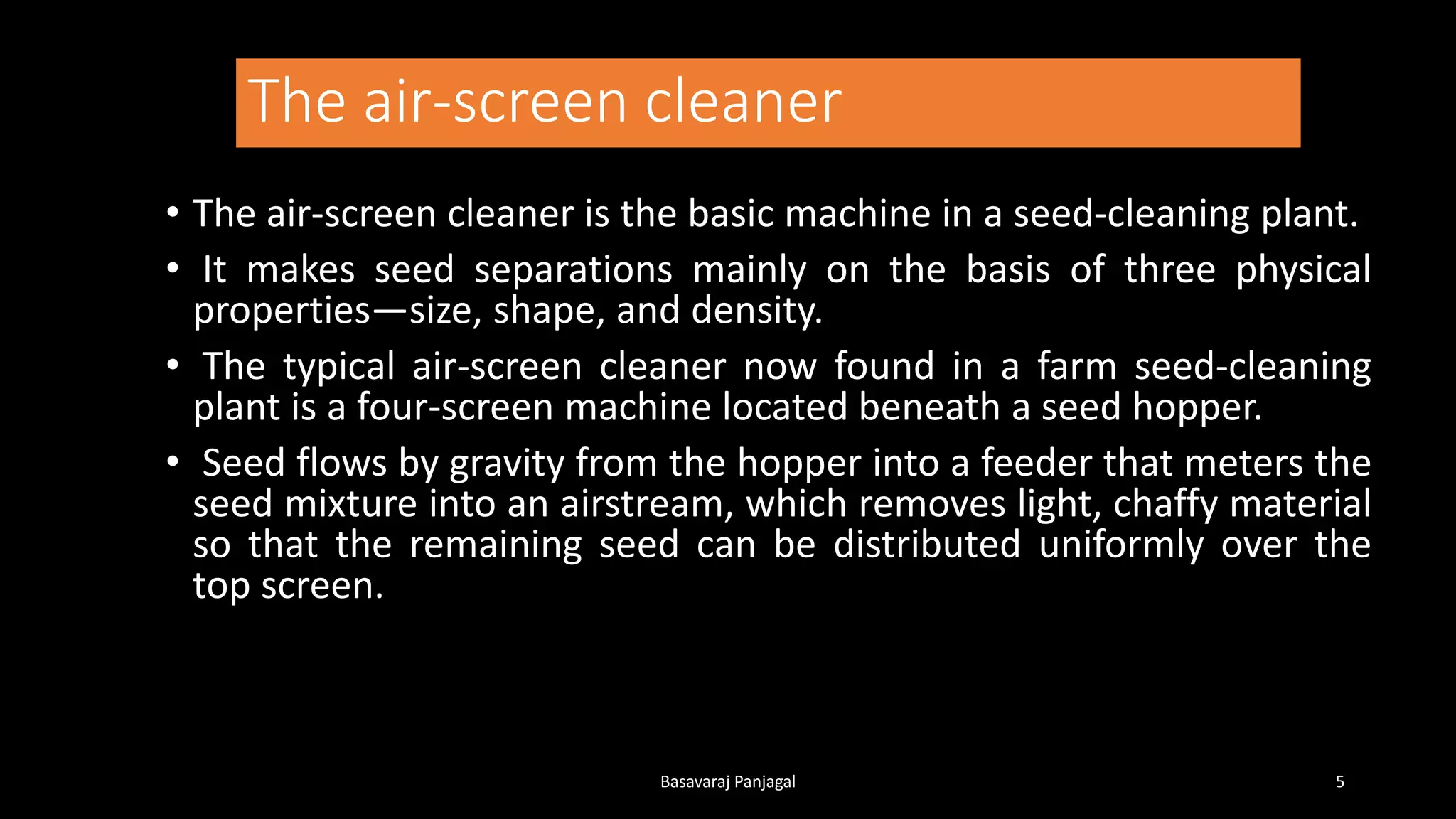 Seed screening, grading and packing | PDF