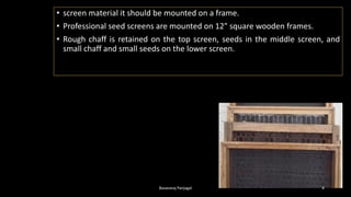 Seed screening, grading and packing | PDF | Gardening | Home & Garden