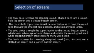 Seed screening, grading and packing | PDF | Gardening | Home & Garden
