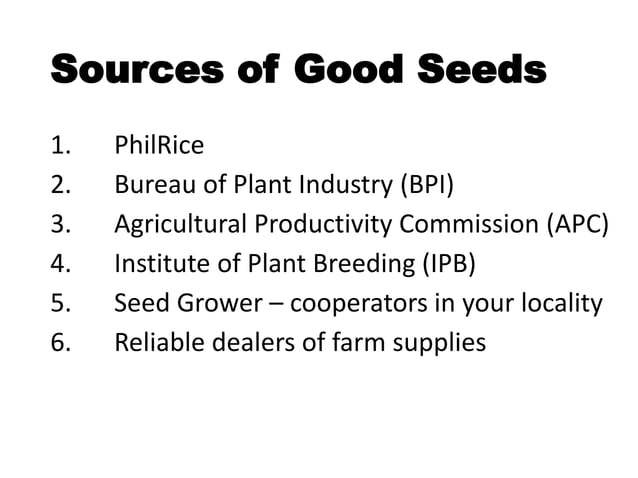 SEED SELECTION.pptx | Agriculture | Industries