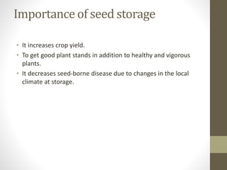 Seed Storage | PPTX