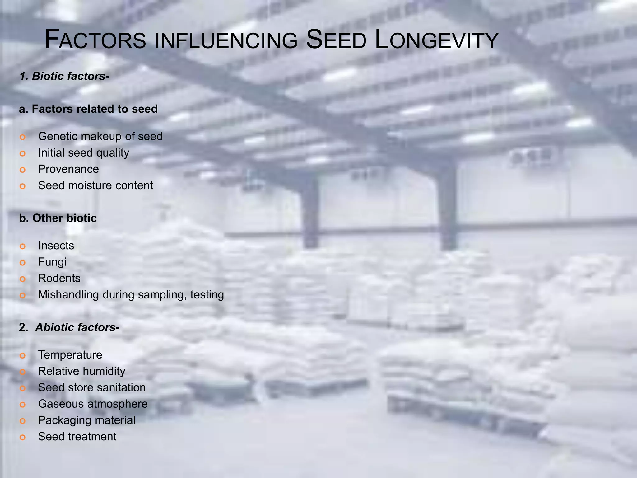Seed storage | PPTX