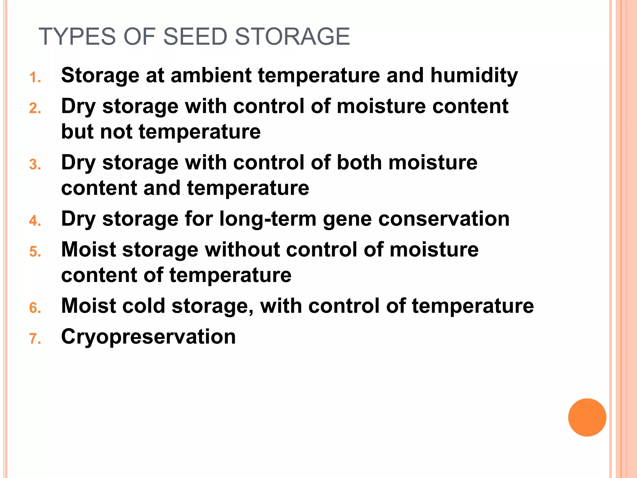 Seed storage | PPTX