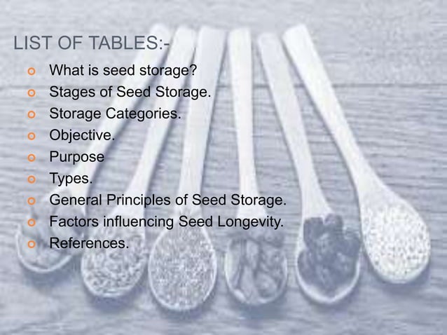 Seed storage | PPTX