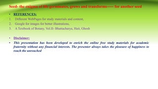 Seed Structure, Dispersal and Ecological Significance | PDF