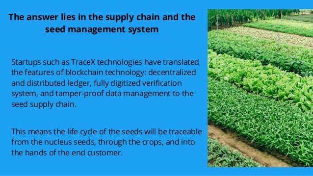 Seed Supply Chain Traceability with Blockchain | PDF