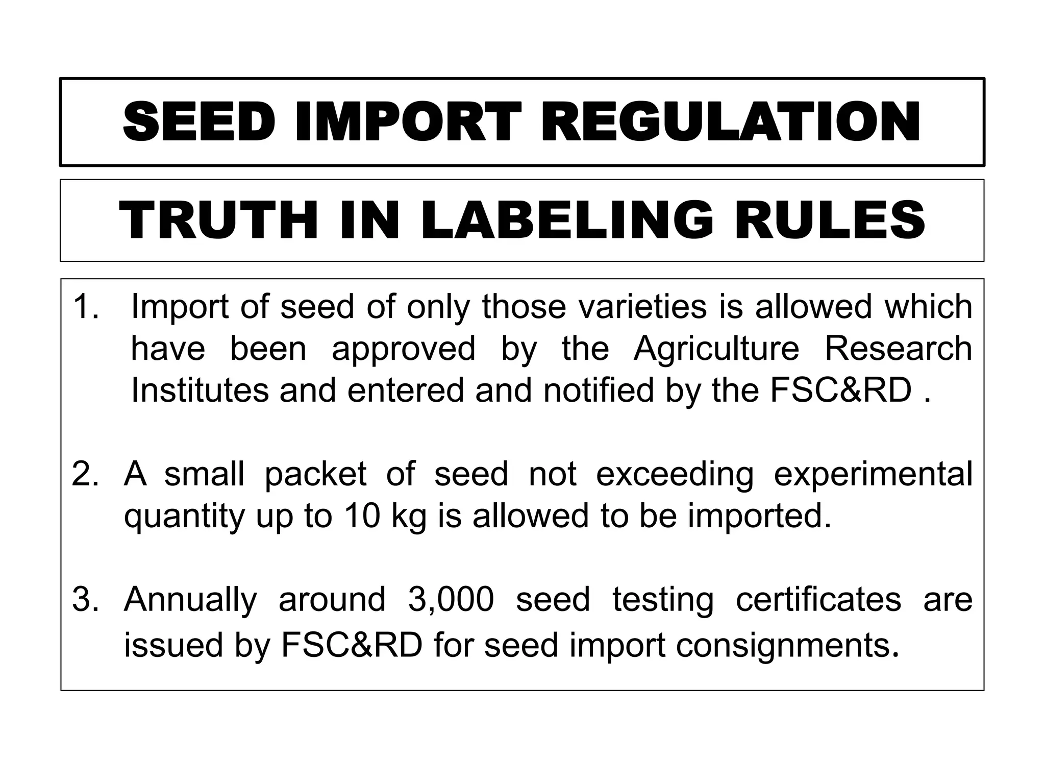 SEED SYSTEM IN PAKISTAN (STANDARDS AND PROCEDURES) | PDF