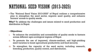 Seed system of nepal 5th semester lamjung campus | PDF