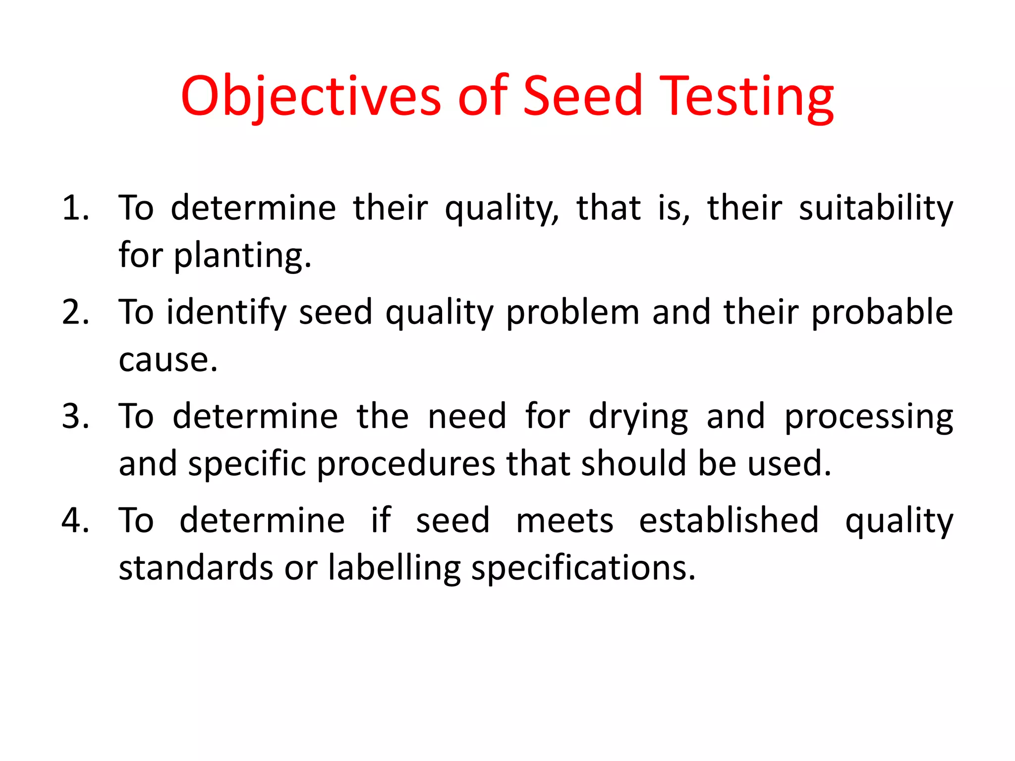 Seed testing of laboratry | PPTX