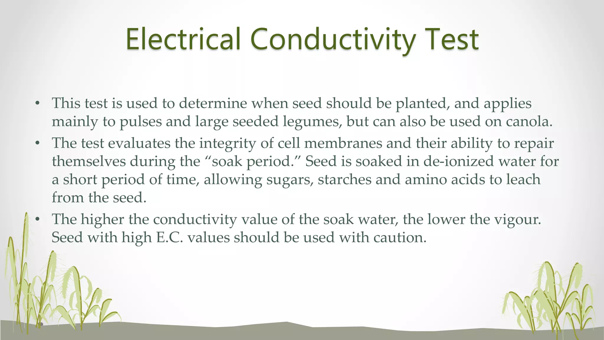 Seed testing and sampling | PPTX