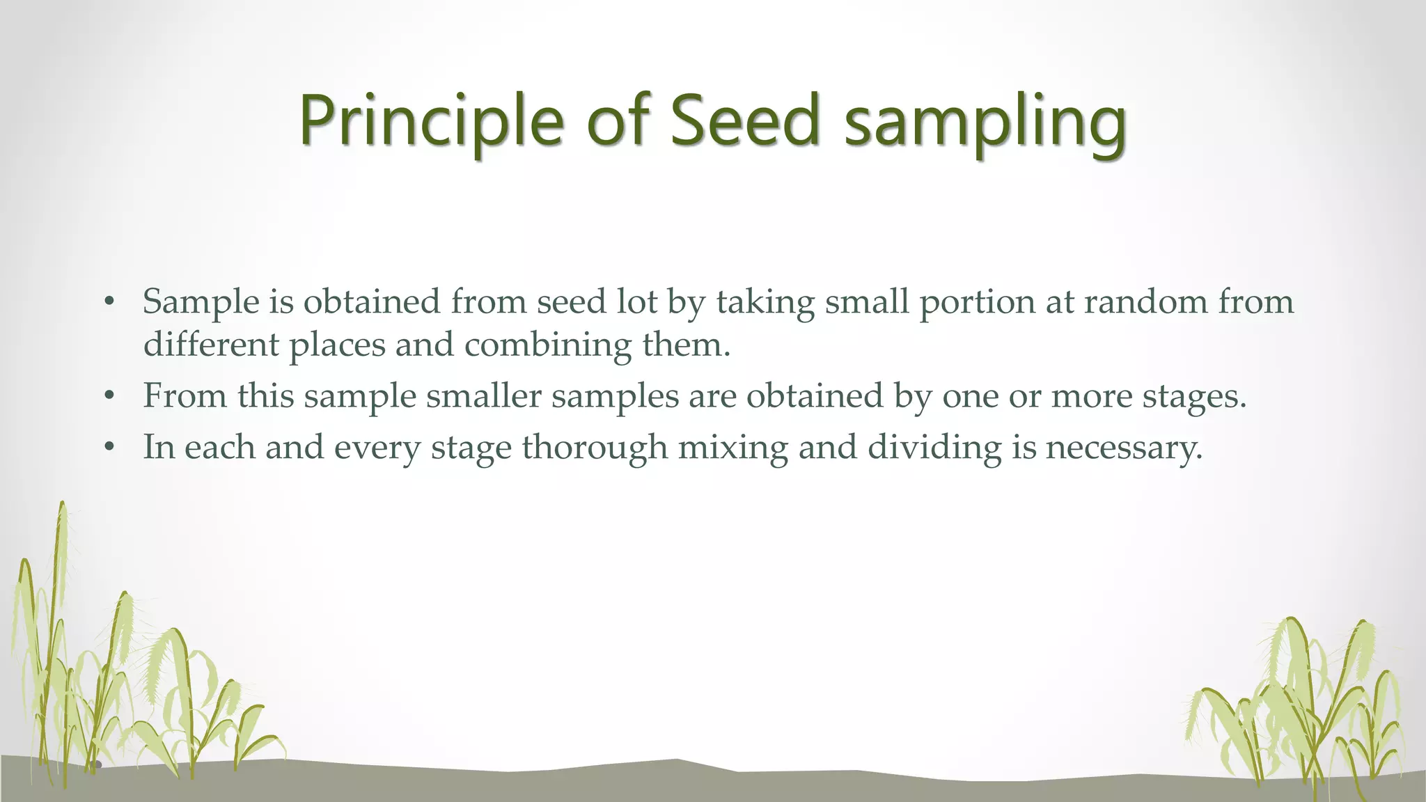 Seed testing and sampling | PPTX