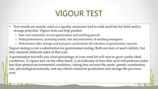 Seed testing and sampling | PPTX