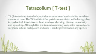 Seed testing and sampling | PPTX