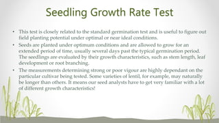 Seed testing and sampling | PPTX