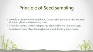 Seed testing and sampling | PPTX