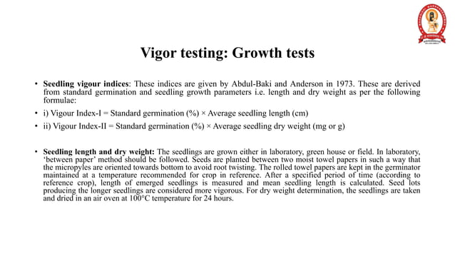 Seed testing-Vigour and Viability.pptx