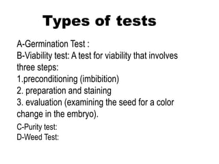 Seed testing equipments | PPTX