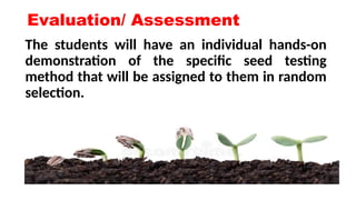 Seed Testing for Grade 12 students. PPts | PPTX