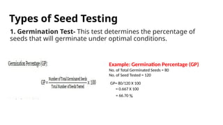 Seed Testing for Grade 12 students. PPts | PPT
