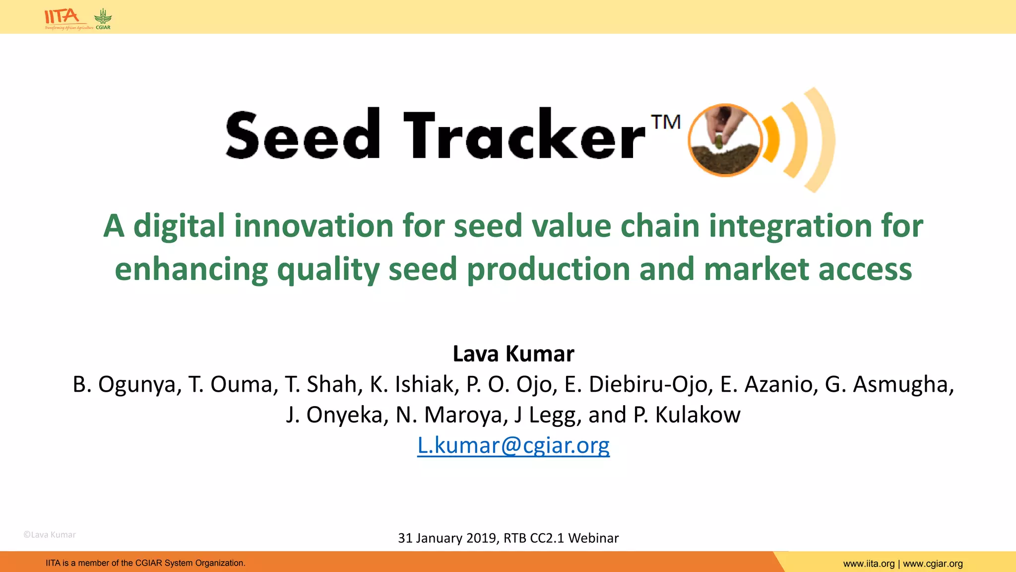 A digital innovation for seed value chain integration for enhancing ...