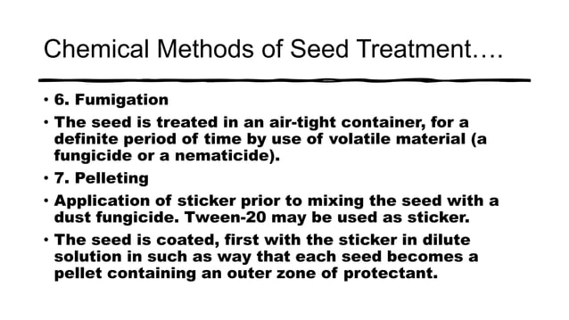 Seed treatment & methods | PPT